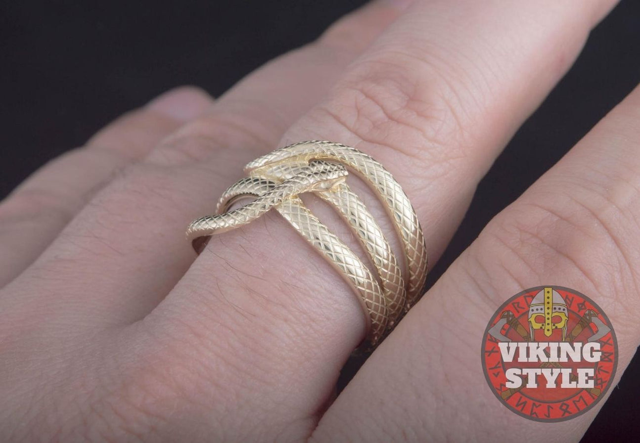 Jörmungandr Ring - Gold — VikingStyle