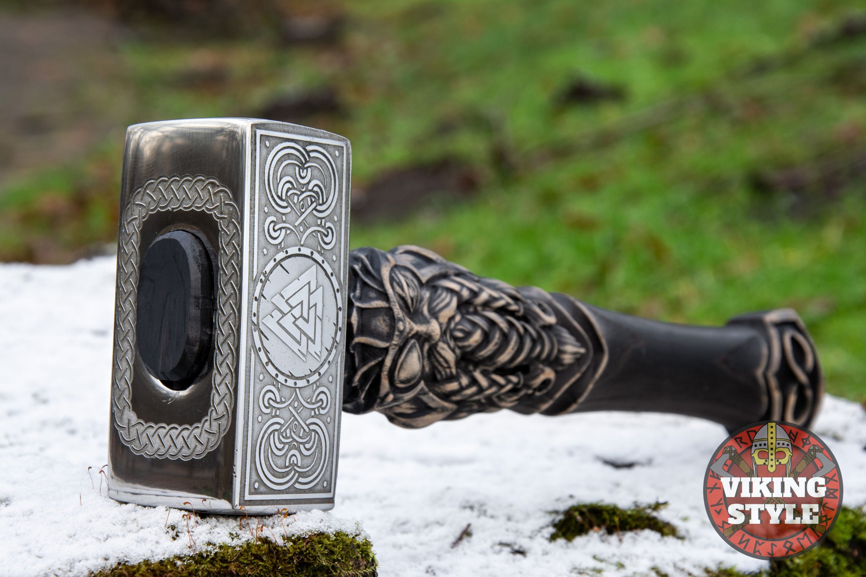 Handmade Viking Hammer - Odin & Valknut — VikingStyle