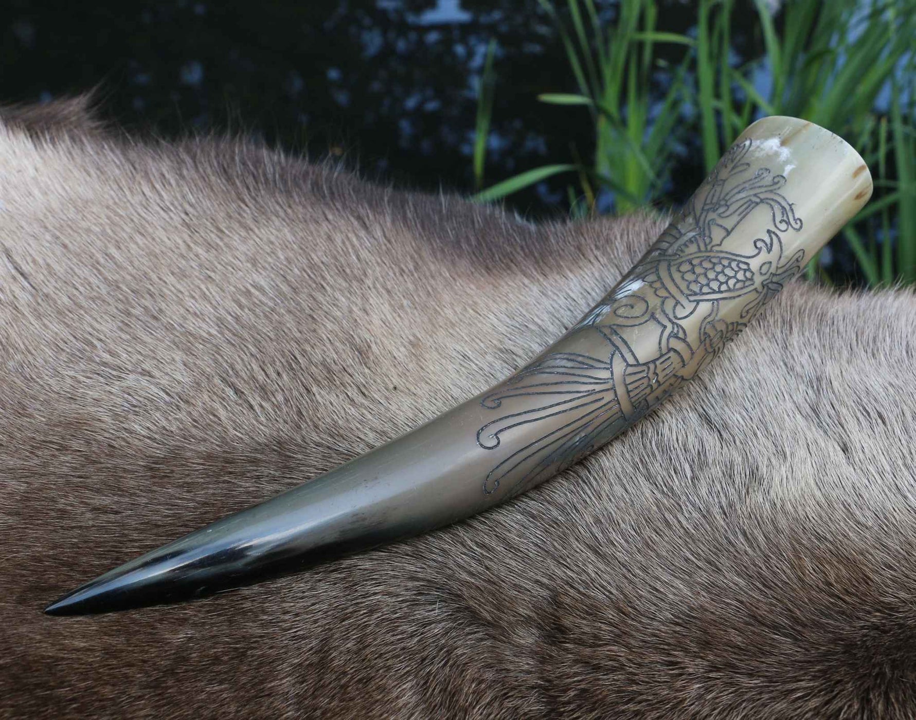 Norse Crows Drinking Horn — VikingStyle