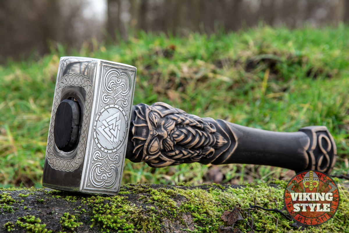 Handmade Viking Hammer - Odin & Valknut — VikingStyle