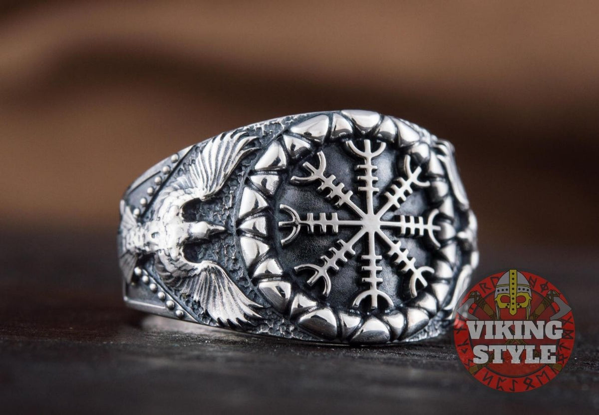 Ægishjálmur Ring - Corvus, 925 Silver — VikingStyle