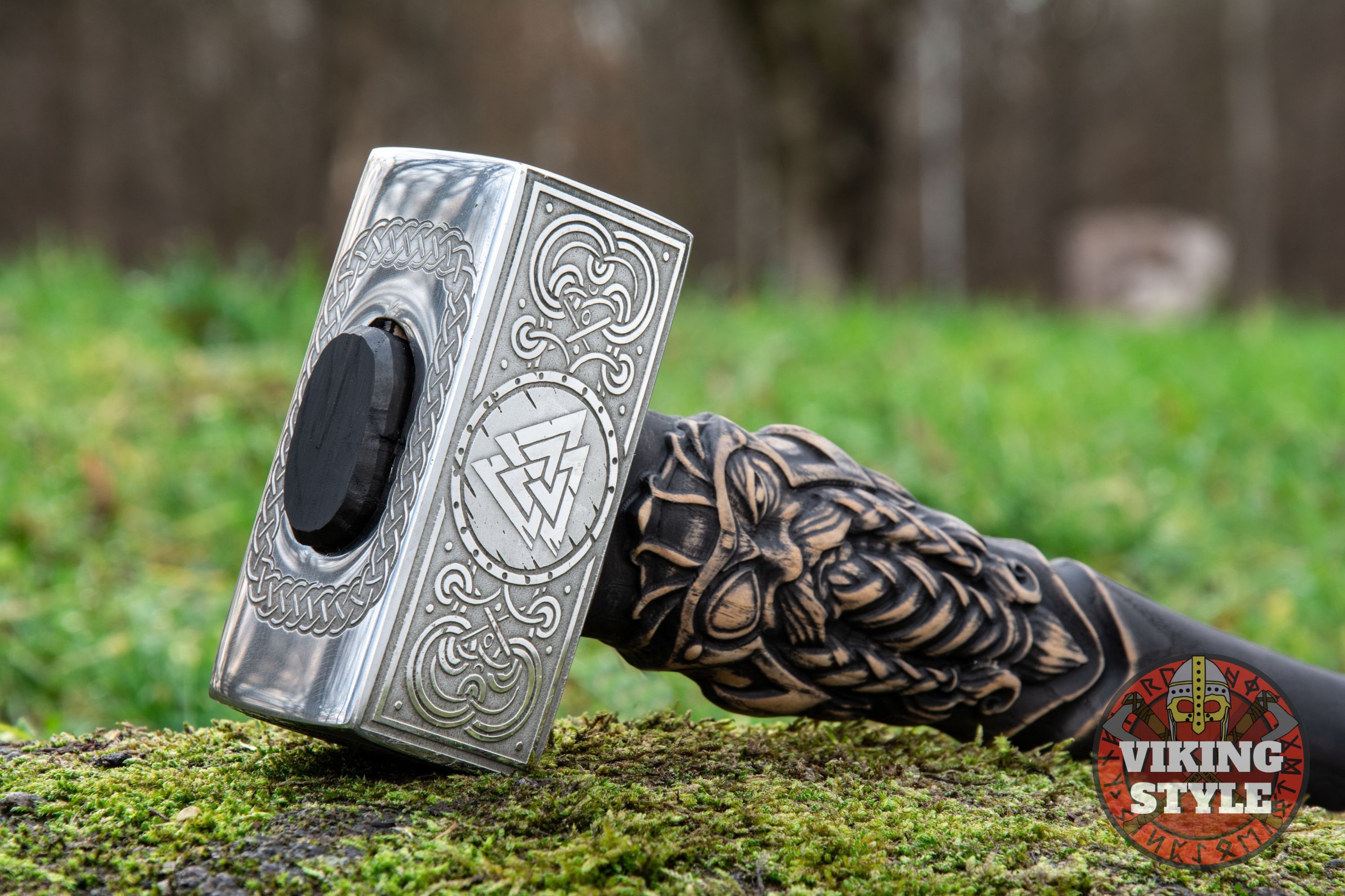 Handmade Viking Hammer - Odin & Valknut — VikingStyle