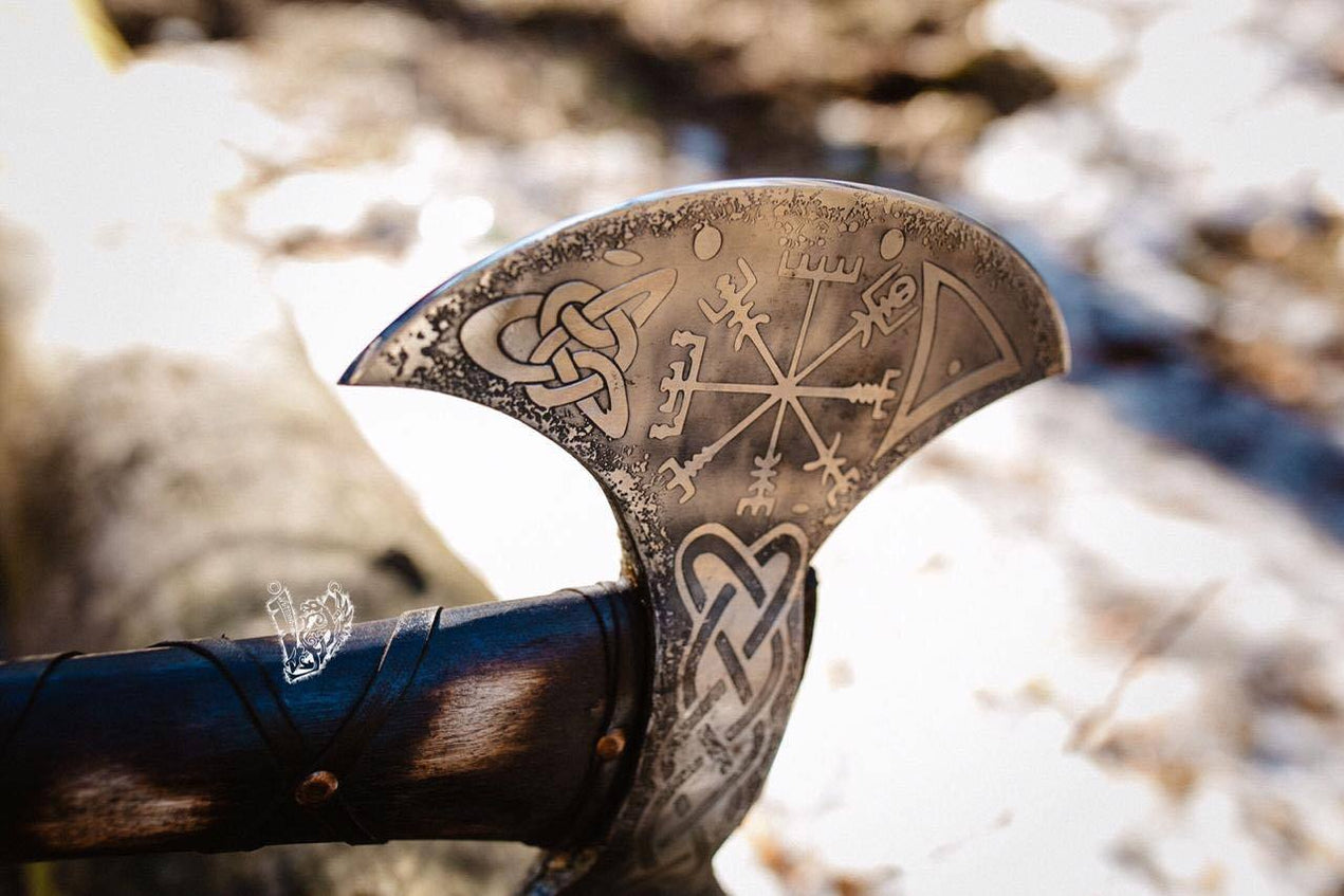 Engraved Double Sided Axe — VikingStyle